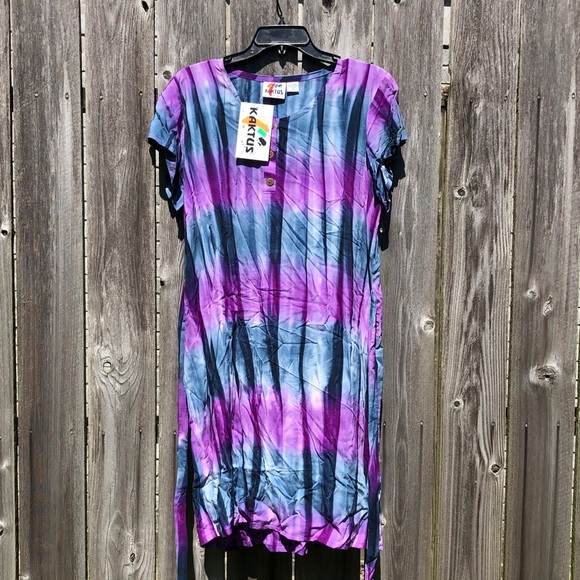 Dresses | Tie Dye Dress With Tie Back String | Poshmark